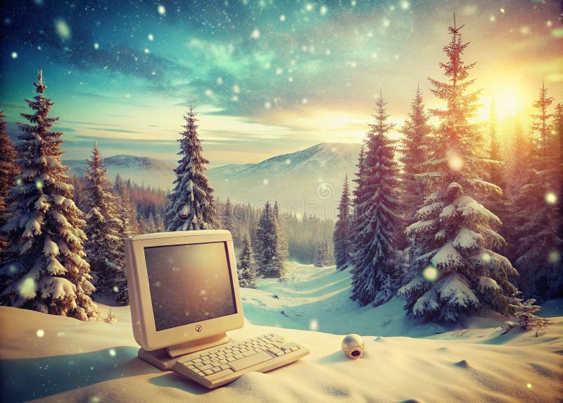 Captivating Vintage Snow Stock Illustrations – 2,859 Captivating ...