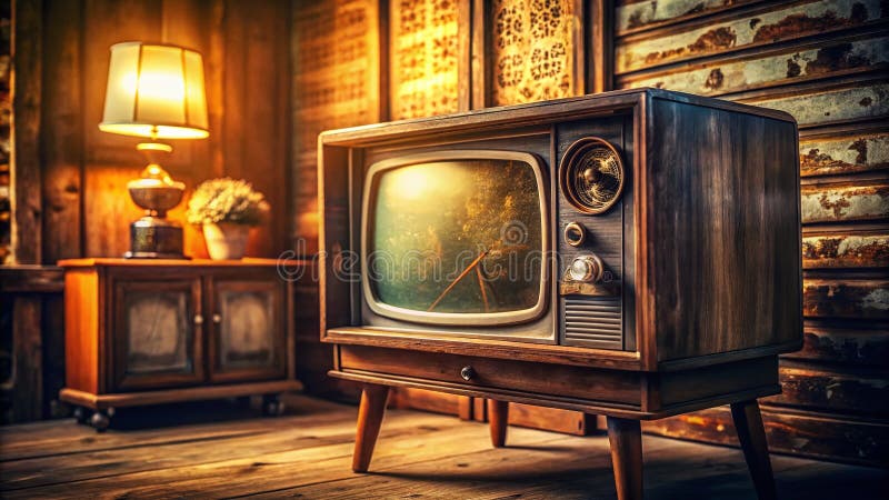 A Glimpse into the Past Vintage 1950s Television Set a Retro Analog ...