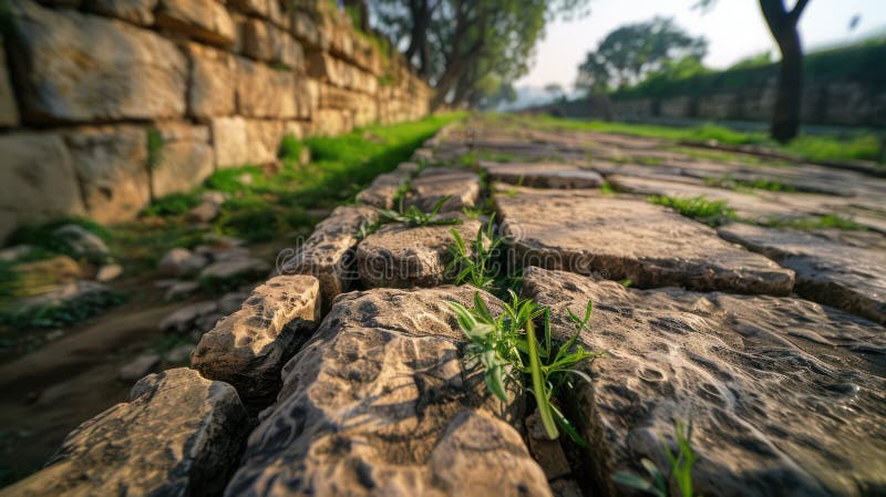 A Full Vista of Ancient Ruins Exploring the Historic Remnants of a ...