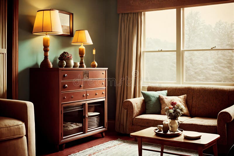 Step Back in Time Exploring an Old Vintage Interior.AI Generated Stock ...