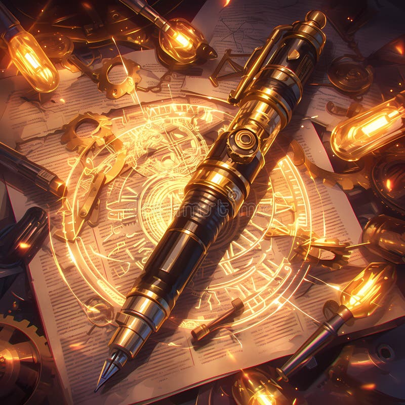 Steampunk Pen: Timeless Elegance Meets Industrial Charm Stock ...