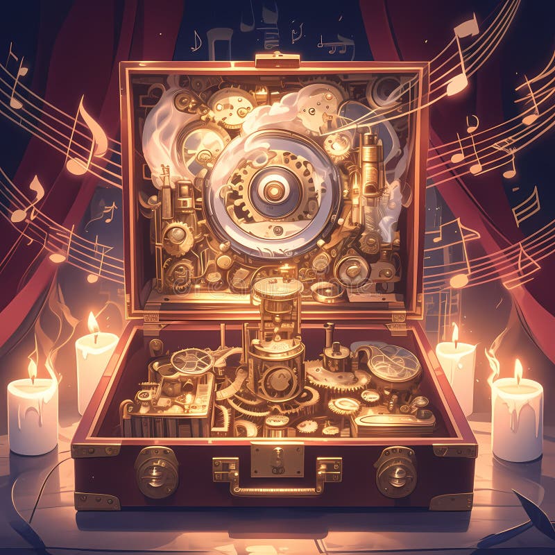 Steampunk Music Box: a Nostalgic Adventure Stock Illustration ...