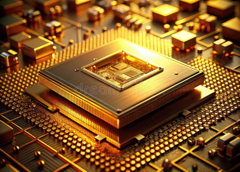 A Golden Age of Computing a Detailed 3D Rendering of a Vintage CPU ...