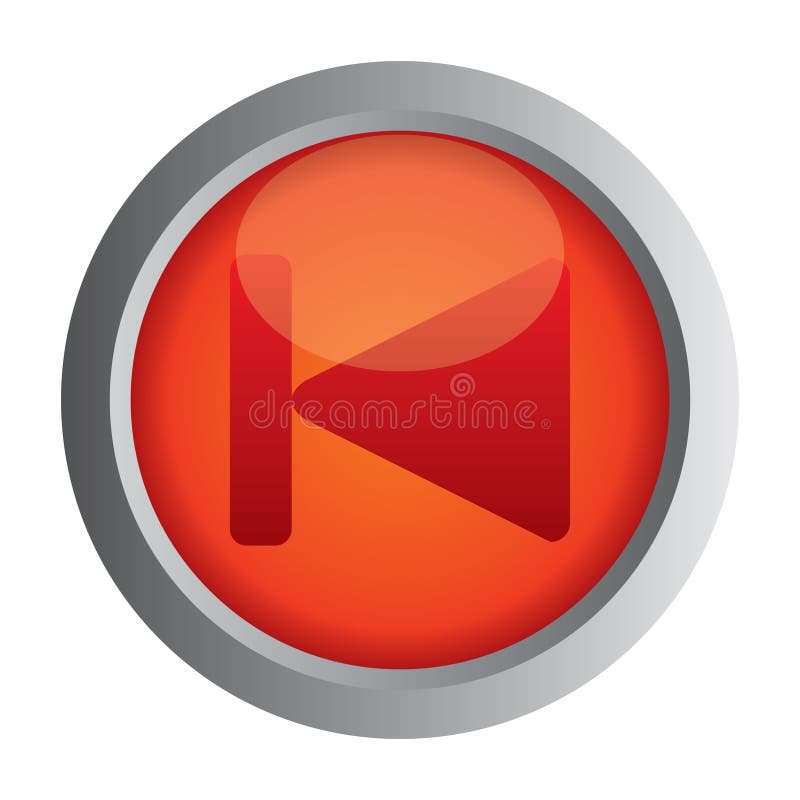 Step Backward Button. Vector Illustration Decorative Design Stock ...