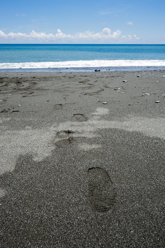 Step on the Beach with Blue Ocean Stock Photo - Image of ocean, wave ...