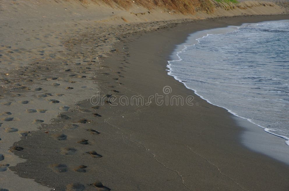 Step on the beach stock image. Image of step, foot, waves - 48136711