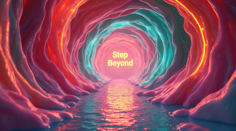 The "Step Beyond" Message Guides the Viewer through a Surreal Landscape ...