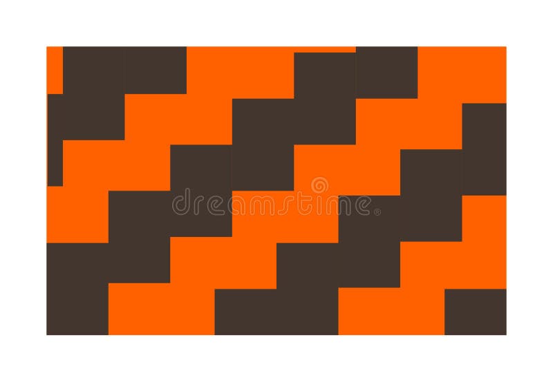 Step of Black Squares on an Orange Background Stock Illustration ...