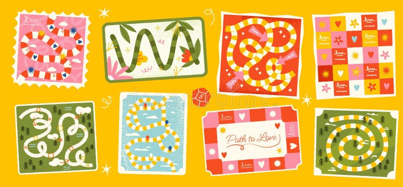 Step by Step Board Game. Maze Race Puzzle with Path and Arrow, Blank ...