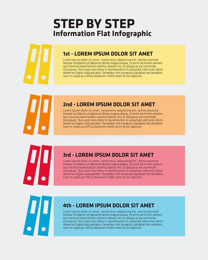 Infographic Step on Book Shape Idea. Vector Illustration Stock Vector ...