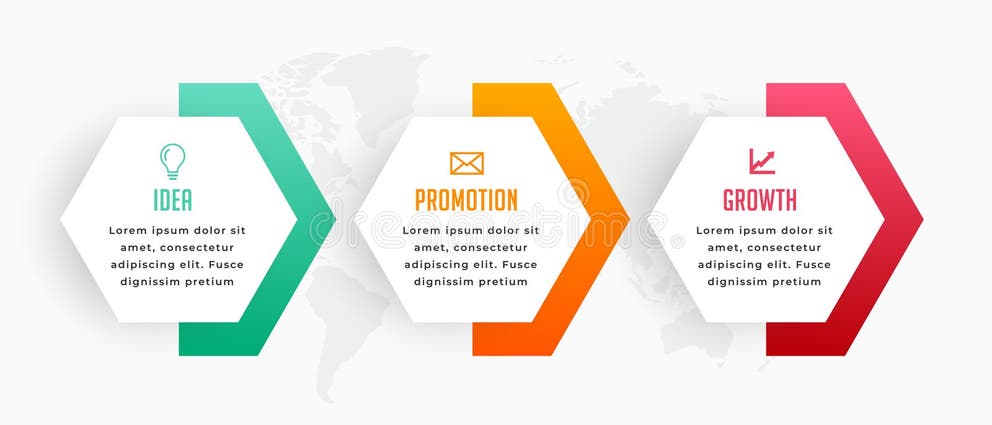 3 Step Business Infographic Success Workflow Template for Marketing ...