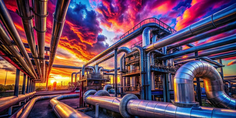 A Dreamlike Steel Labyrinth Exploring the Surreal Industrial Pipe ...