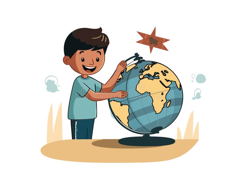 Illustration of Geography Class in Session Stock Vector - Illustration ...