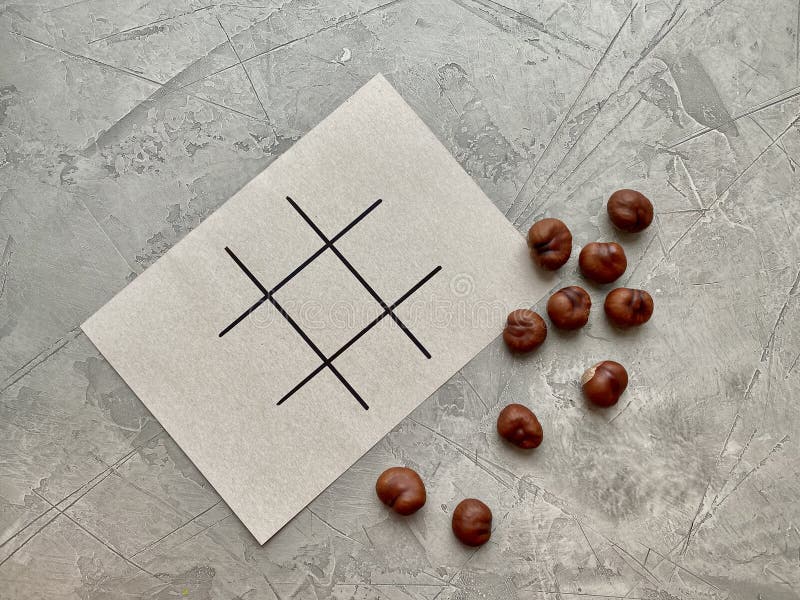 Step by Step, Children S Creativity, Game TIC TAC Toe of Chestnuts ...