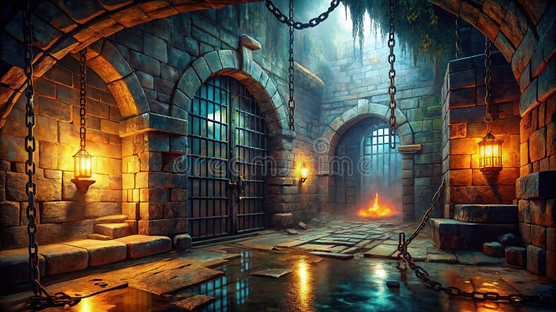 Medieval Dungeon Prison Cell Stock Illustrations – 161 Medieval Dungeon ...