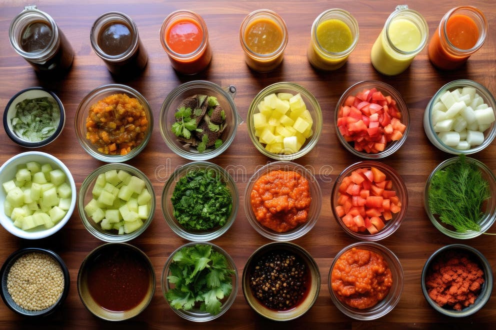 Step-by-step Chutney Making Process in a Grid-style Layout Stock ...