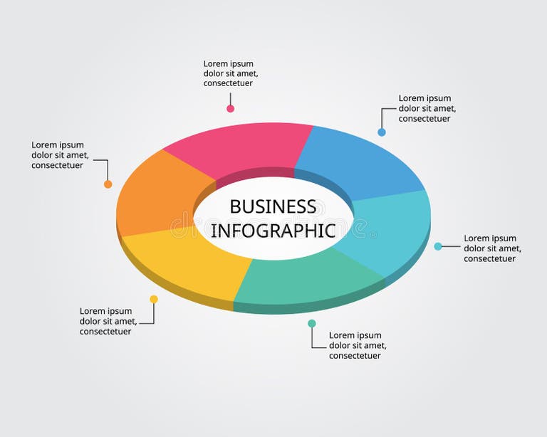 Step Circle Chart Template for Infographic for Presentation for 6 ...