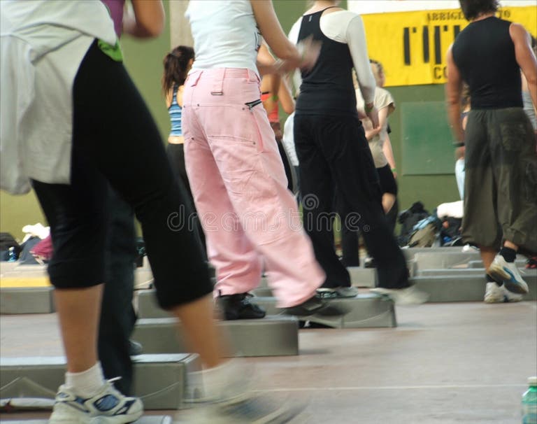 Step class stock image. Image of sport, dance, arms, young - 1956561