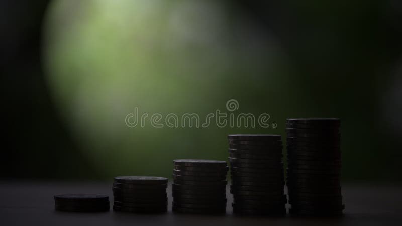 Step Coin Graph Shows Wealth Increase Stock Video - Video of interest ...