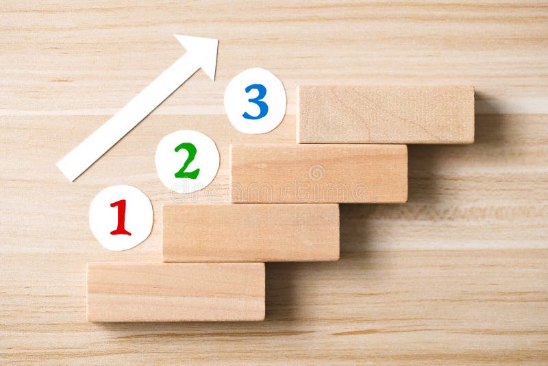 Step by Step Concept the Steps To Success Stock Image - Image of ...