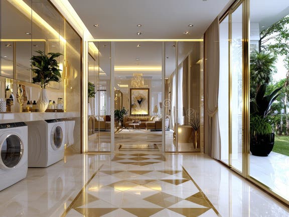 Step into this Contemporary Laundry Area, Where Form Meets Function in a Symphony of Design ...