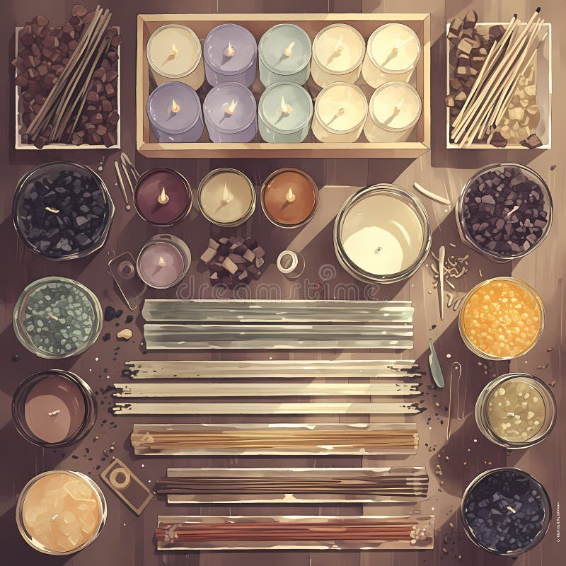 Charming Candlemaking Studio Stock Illustration - Illustration of ...