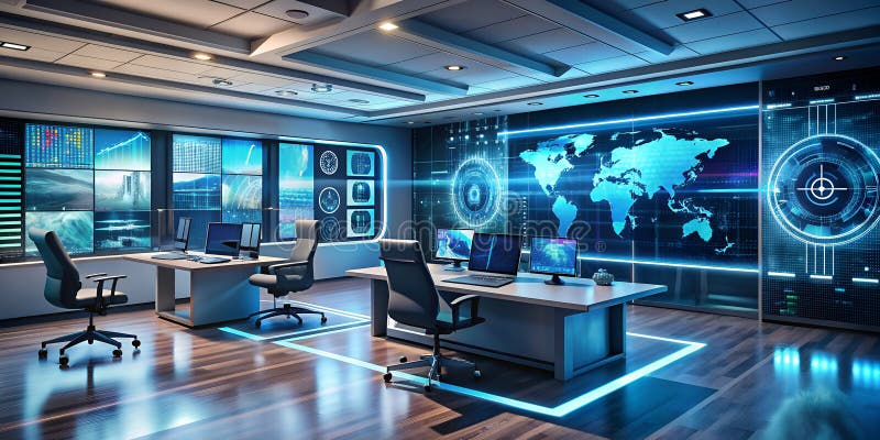 FutureProof Command Center a Futuristic MultiScreen Hub for Global ...