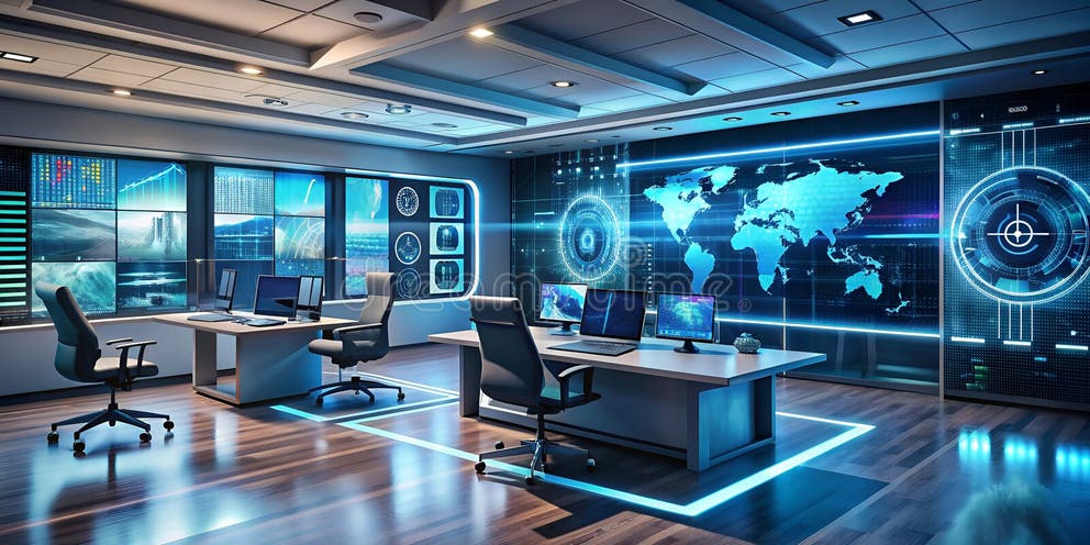 FutureProof Command Center a Futuristic MultiScreen Hub for Global Crisis Management and ...