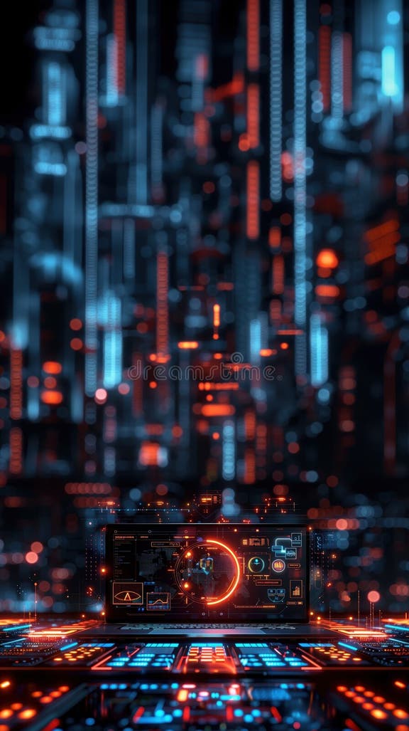 Step into a Cutting Edge Computer World with a Futuristic Interface in ...