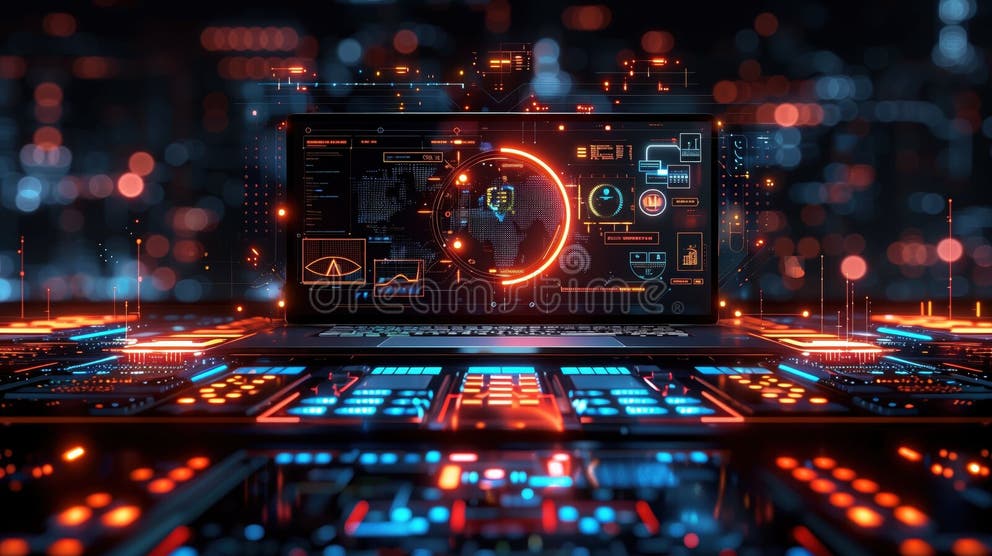 Step into a Cutting Edge Computer World with a Futuristic Interface in ...