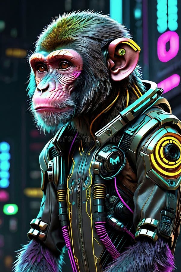 Cyberpunk Monkey Stock Illustrations – 101 Cyberpunk Monkey Stock Illustrations, Vectors ...