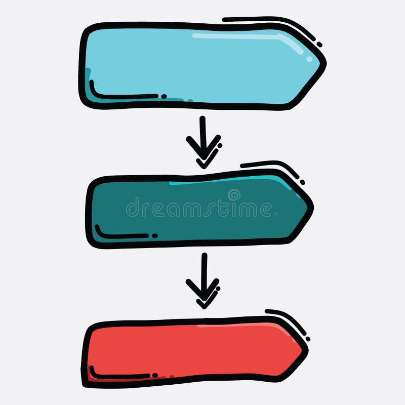 Step Development Color Vector Icon. Drawing Sketch Illustration Hand ...