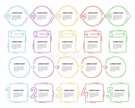 Step Diagram and Infographic Timeline Chart Frames Stock Vector ...