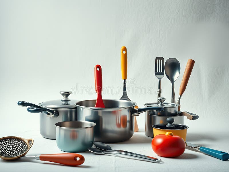 A Surrealist Culinary Canvas a Vibrant Kitchen Arrangement in Textured ...