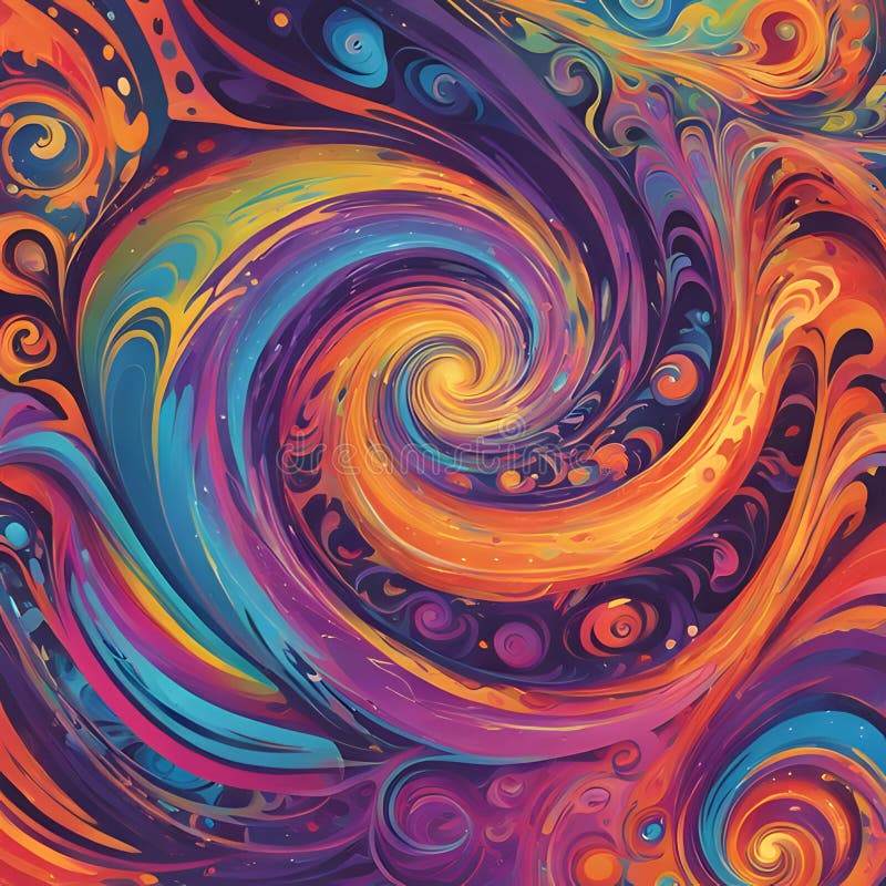 Colorful Dreamscape: Abstract Bliss Stock Illustration - Illustration ...