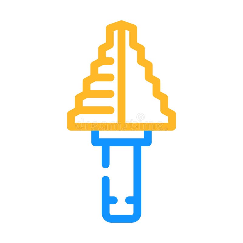 Step Drill Bit Color Icon Vector Illustration Stock Illustration ...