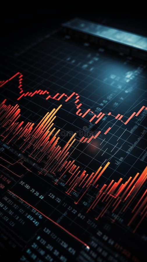 Background Conceptual Image with Market Graphs and Diagrams Stock ...