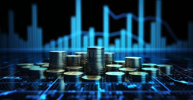 Background Conceptual Image with Market Graphs and Diagrams Stock ...