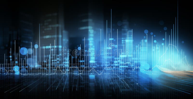 Background Conceptual Image with Market Graphs and Diagrams Stock ...