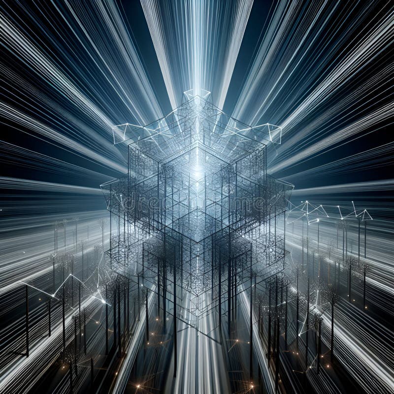 Enchanted Forest: Rays of Hope, Fantasy Image, Generative AI. Stock ...