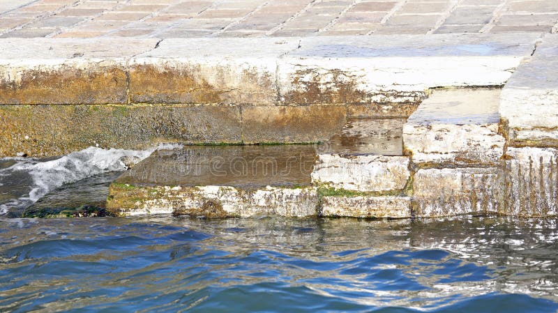 Step that Ends in Water in Venice Stock Image - Image of stairs, stair ...