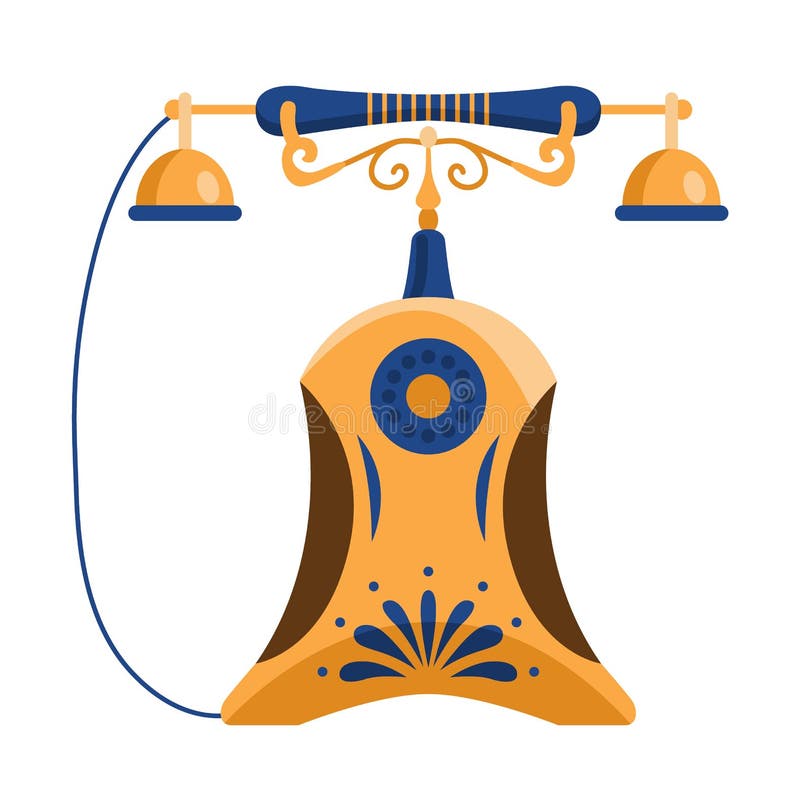 Step of Evolution of Phone. Classic Communication Device. Old Antique ...