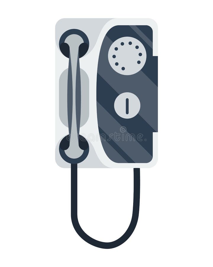 Step of Evolution of Phone. Classic Communication Device. Old Antique ...