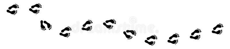 Step Footprints Paths, Vector Icon Illustration. Vector Illustration ...
