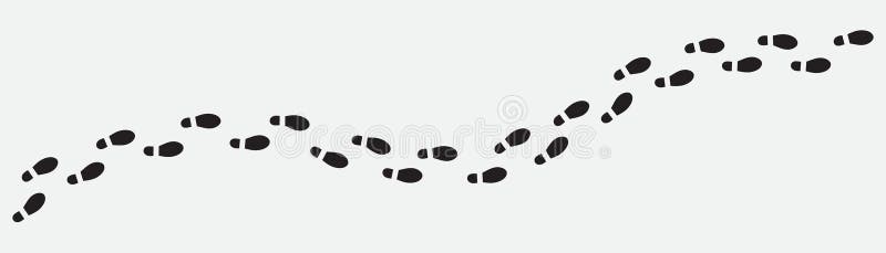 Step Footprints Paths Icon. Human Prints Foot Barefoot Symbol. Sign ...