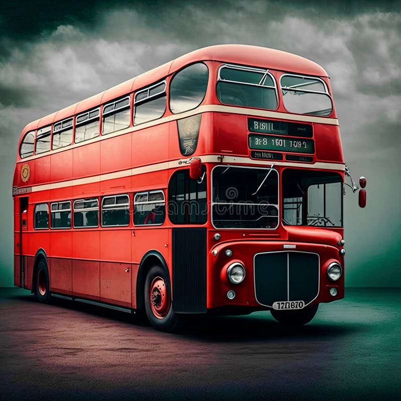 Futuristic London Bus: AI-Generated Urban Transport Stock Illustration ...