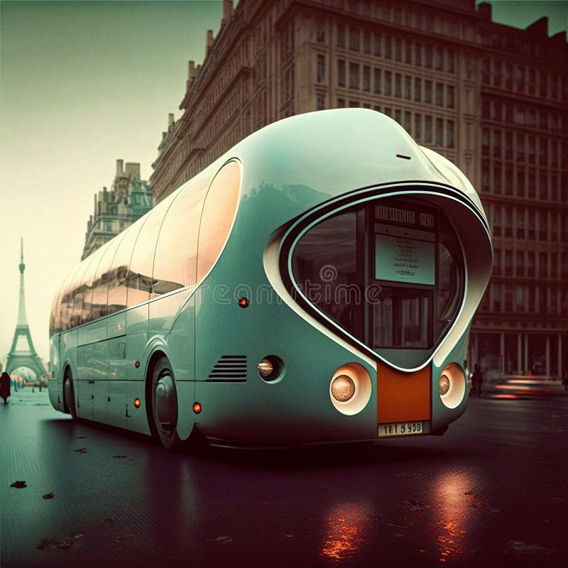 Futuristic London Bus: AI-Generated Urban Transport Stock Illustration ...