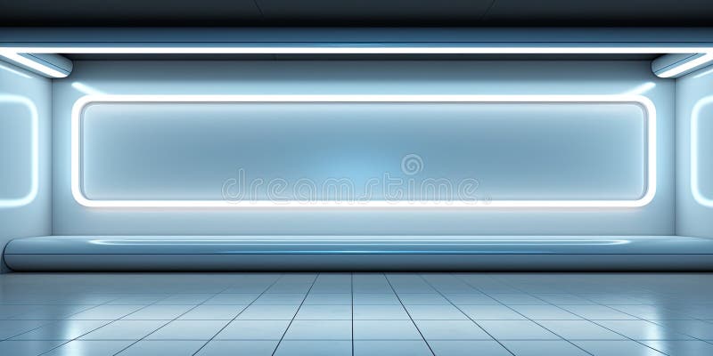 Step into the Future: a Captivating Futuristic Room. Stock Illustration ...