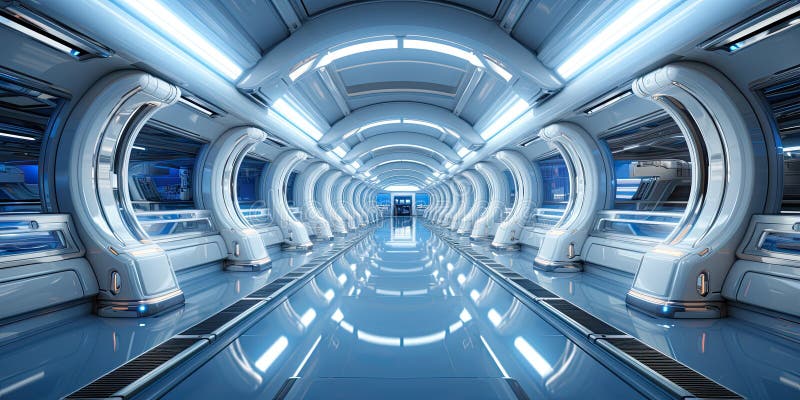 Step into the Future: a Captivating Futuristic Room. Stock Illustration ...
