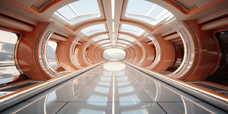 Step into the Future: a Captivating Futuristic Room. Stock Illustration ...